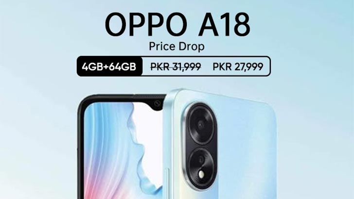 OPPO A18 Gets a Massive Price Cut in Pakistan; Rs 4,000 Discount on (4 ...