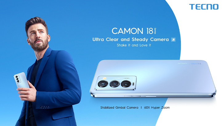 Tecno Camon 18 Premier Debuts with Gimbal Stabilization, 60X Zoom, and ...