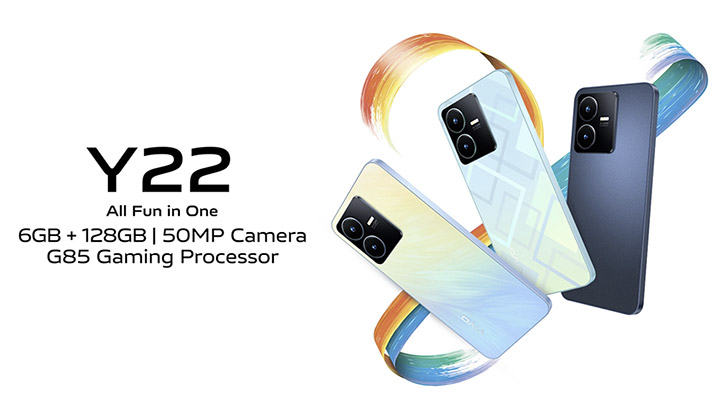 Vivo Y22 Goes Official with Helio G85, a 90Hz display, and 50MP Main ...