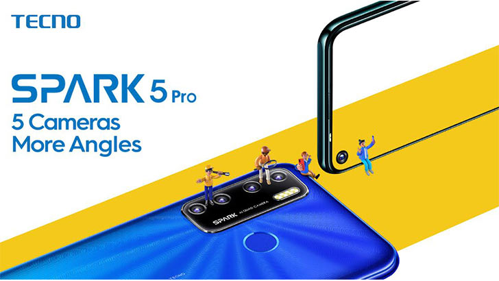 TECNO Launched SPARK 5 Pro: 5 Cameras, 5000mAh Battery & 6.6” HD ...