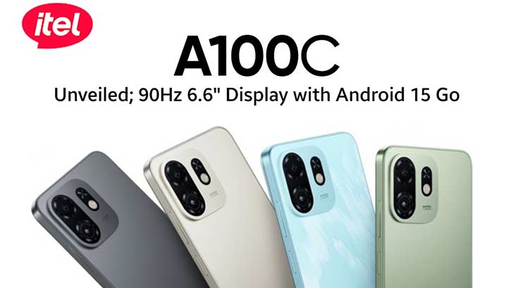 Itel A100C Unveiled with 90Hz 6.6-inch Screen, Android 15 Go & 5000mAh ...