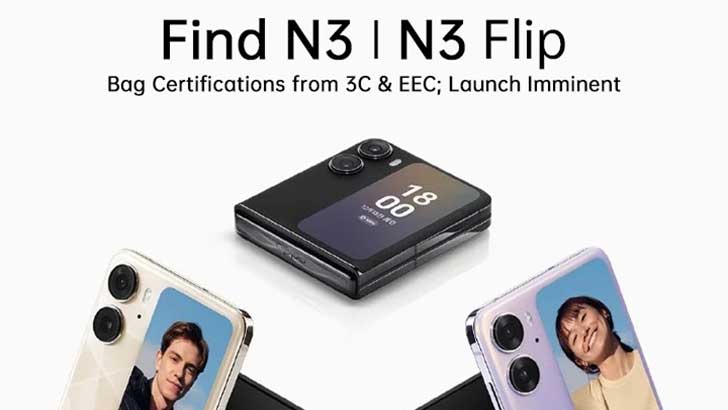 Oppo Find N3 Flip & Find N3 Fold Bag Certifications from 3C and EEC ...