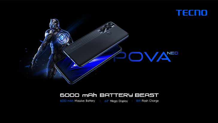 Tecno Pova Neo Announced with a Massive 6000 mAh Battery and Fast ...