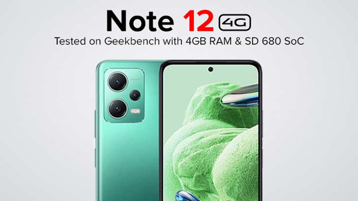 Xiaomi Redmi Note 12 4G Tested on Geekbench; The File Shows 4GB RAM ...