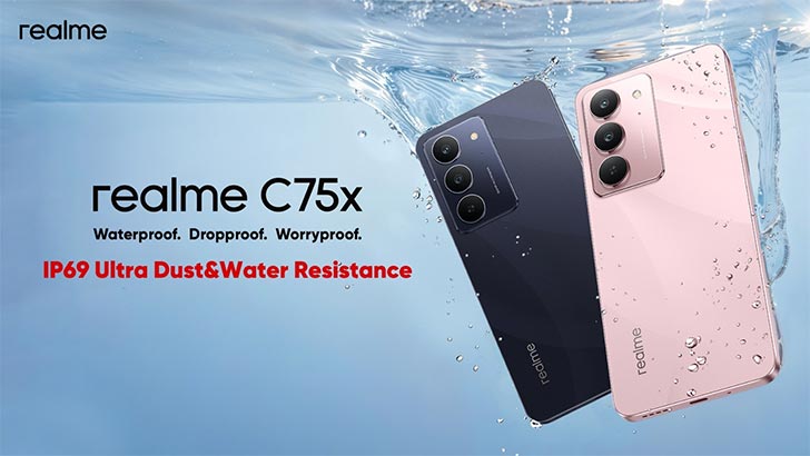 Best Waterproof and Drop-proof Now comes to 40K range : realme C75x to ...