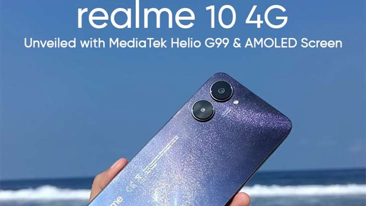 Realme 10 4G Debuted with MTK Helio G99 SoC, AMOLED Screen, & 90Hz ...