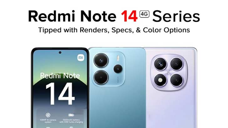 Xiaomi Redmi Note 14 4G & Note 14 Pro 4G Tipped with Renders, Specs ...