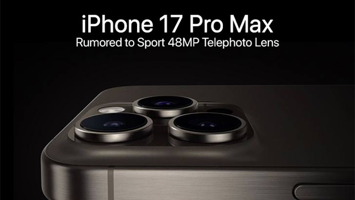 Apple iPhone 17 Pro Max Rumored to Sport 48MP Telephoto Lens for ...