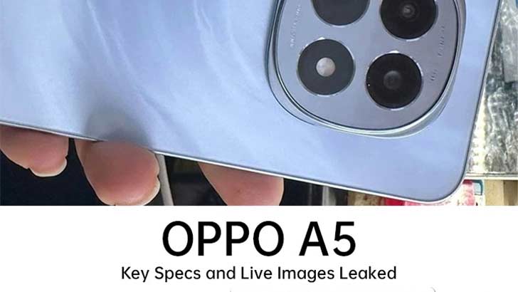 Oppo A5 (2025) Key Specs Surface on TENAA, Design Exposed in Live ...