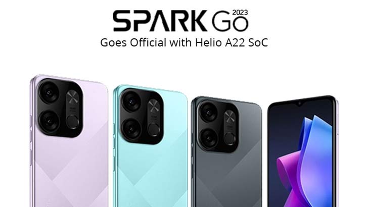Tecno Spark Go 2023 Unveiled with Helio A22 SoC, Pleasing Design, and ...