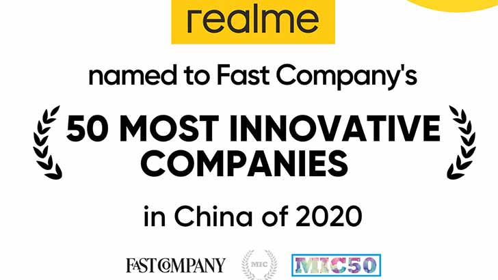 Realme entitled Fast Company's 50 Most Innovative Companies in China of ...