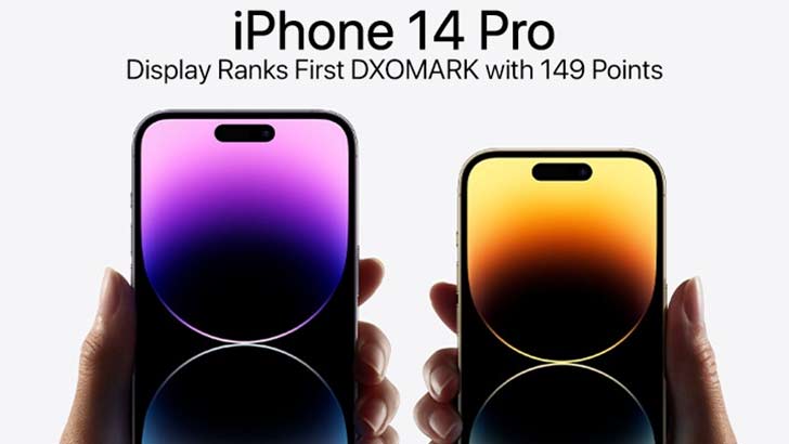 Apple iPhone 14 Pro Max Display Ranks First on DXOMARK; Best Cell ...