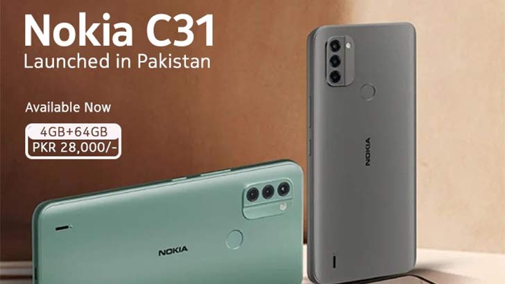Nokia C31 Goes Official in Pakistan; Unisoc Engine, 6.75-inch IPS LCD ...