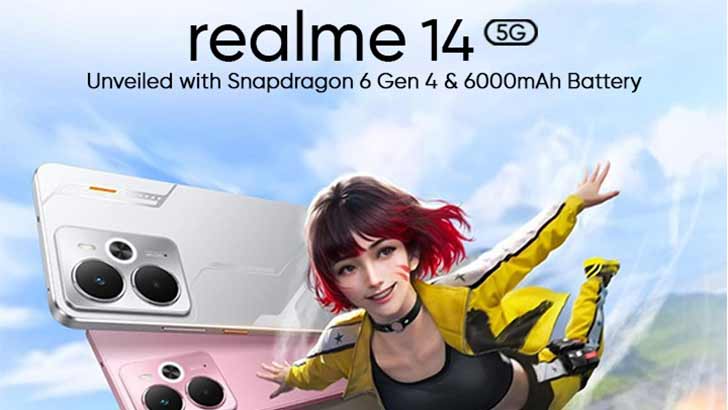 Realme 14 5G Unveiled; World’s First Snapdragon 6 Gen 4 SoC & 6000mAh ...