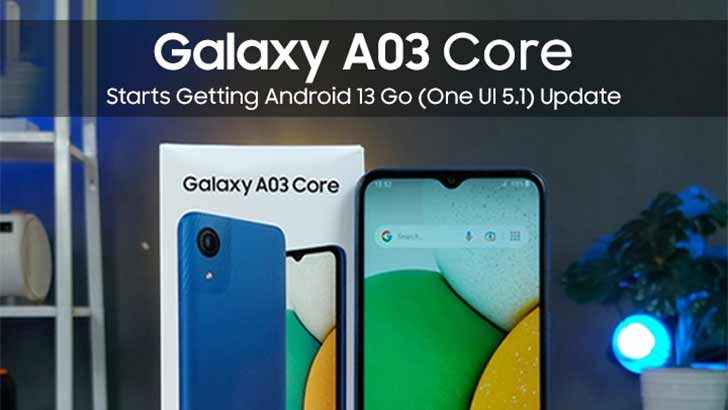 Samsung Galaxy A03 Core Bags 'Android 13 Go' Update and September 2023 ...