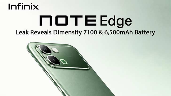 Infinix Note Edge Purported with 3 Years OS Support and Dimensity 7100 ...